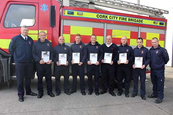 CORK CITY FIRE BRIGADE RECEIVE ARAN AWARD FOR HEROIC HORSE RESCUE ...